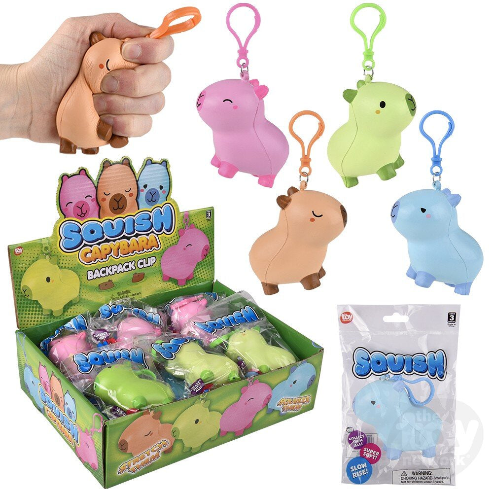 Capybara Squish Backpack Clip – I'm Board! Games & Family Fun