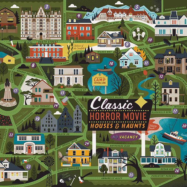 500 Classic Horror Movie Map – I'm Board! Games & Family Fun