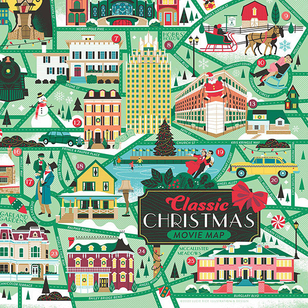 500 Classic Christmas Movie Map – I'm Board! Games & Family Fun